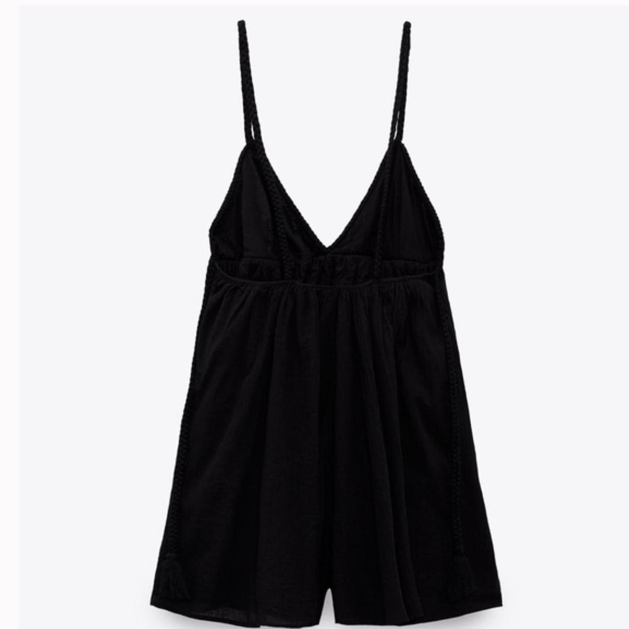 BRAND NEW ZARA Short Jumpsuit/Romper Dress with... - Depop