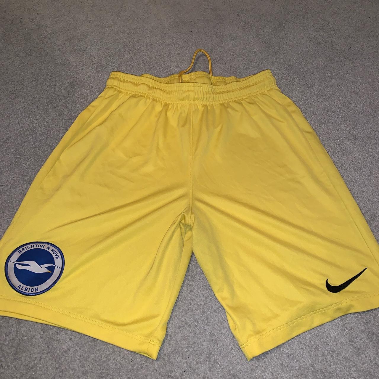 Nike Brighton and hove Albion shorts Yellow... - Depop