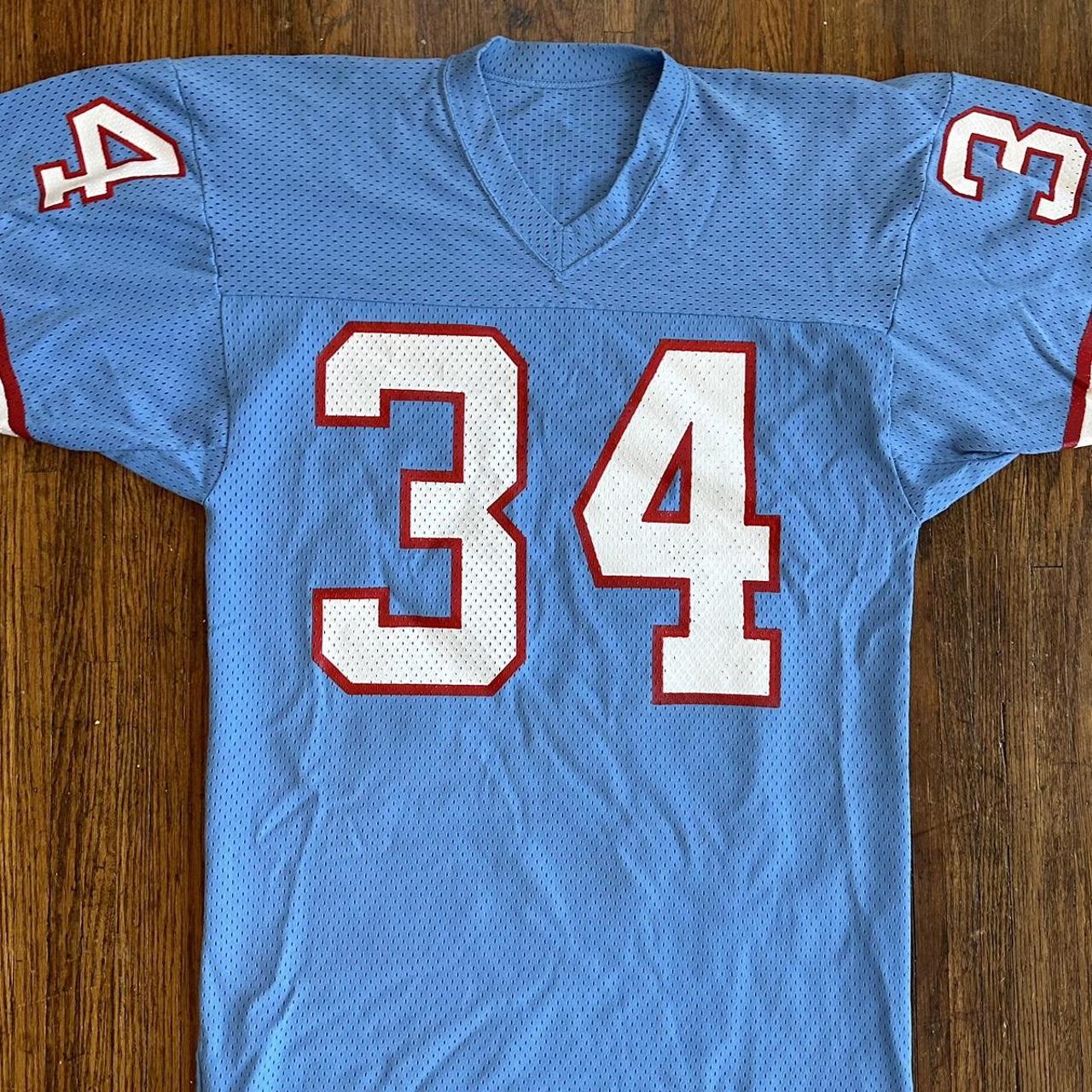 Vintage Houston Oilers Campbell Sand Knit Jersey... - Depop