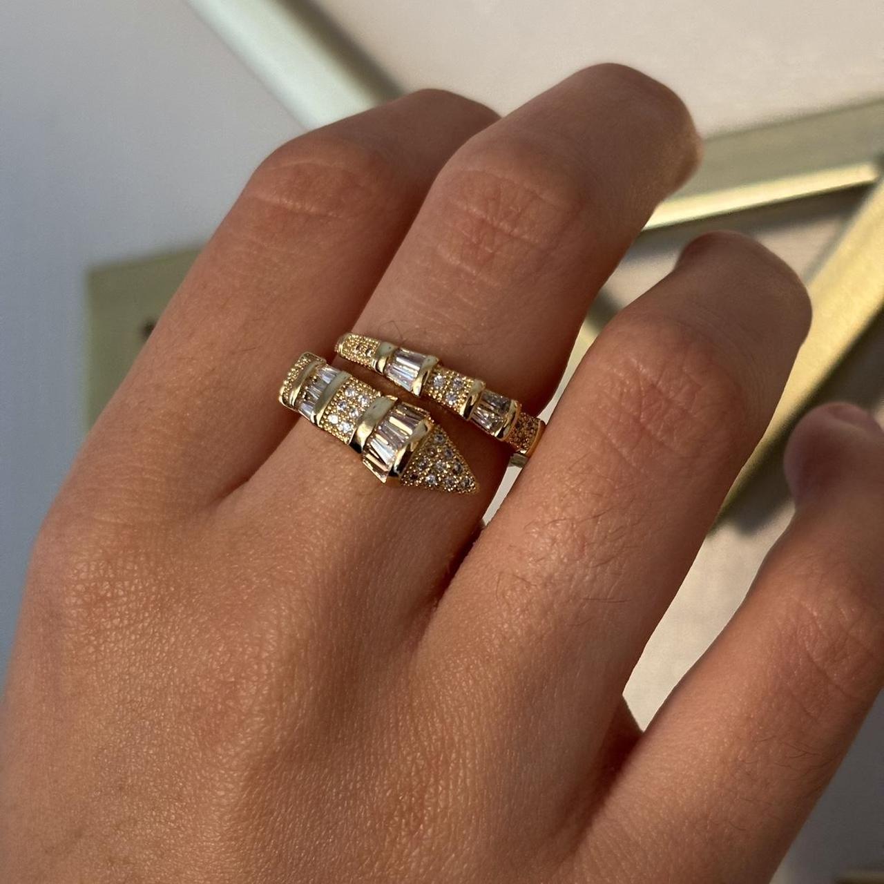 Reputation Ring 18K Gold filled Adjustable... - Depop