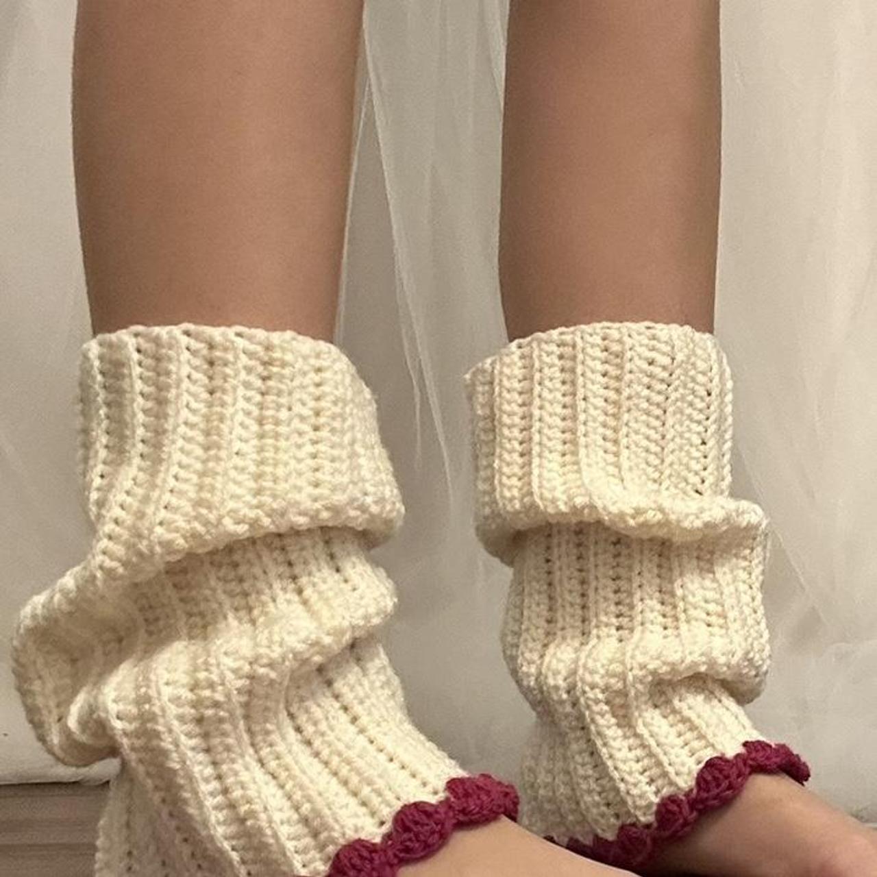 Women's White and Burgundy Accessory | Depop