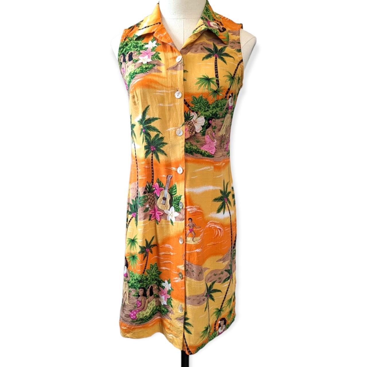 Vintage 90s Hawaiian Luau Novelty Print Shirt Depop