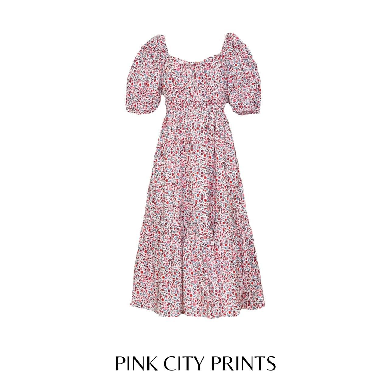 PINK CITY PRINTS Sweetheart Rah Rah Dress, Scarlet... - Depop