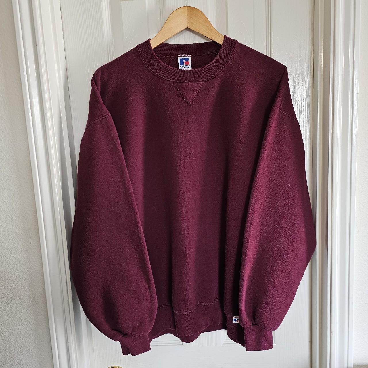 Maroon colored ballank Russell sweater size XL... - Depop