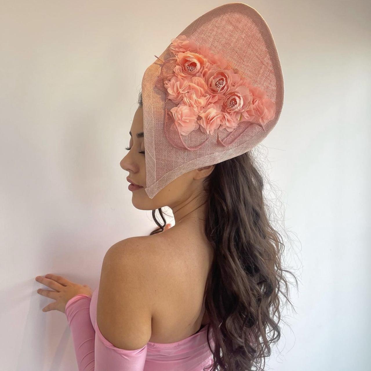 Pink Floral Ascot Hat 🩷 Handmade by my mum Perfect... - Depop
