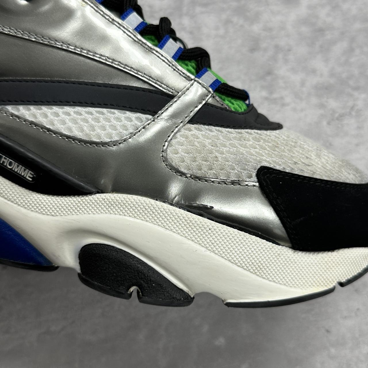 Dior B22 Silver Green Sneakers • EU43 UK9 US10 •... - Depop