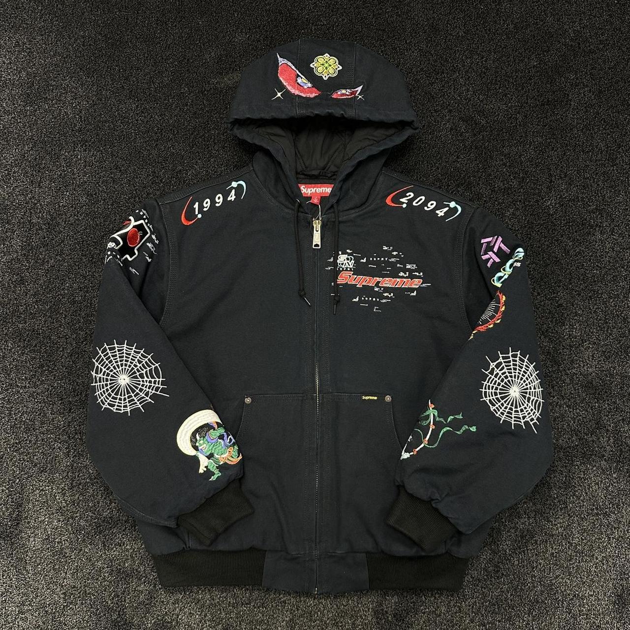 Supreme AOI Hooded Denim Workwear Jacket • Small •... | Depop