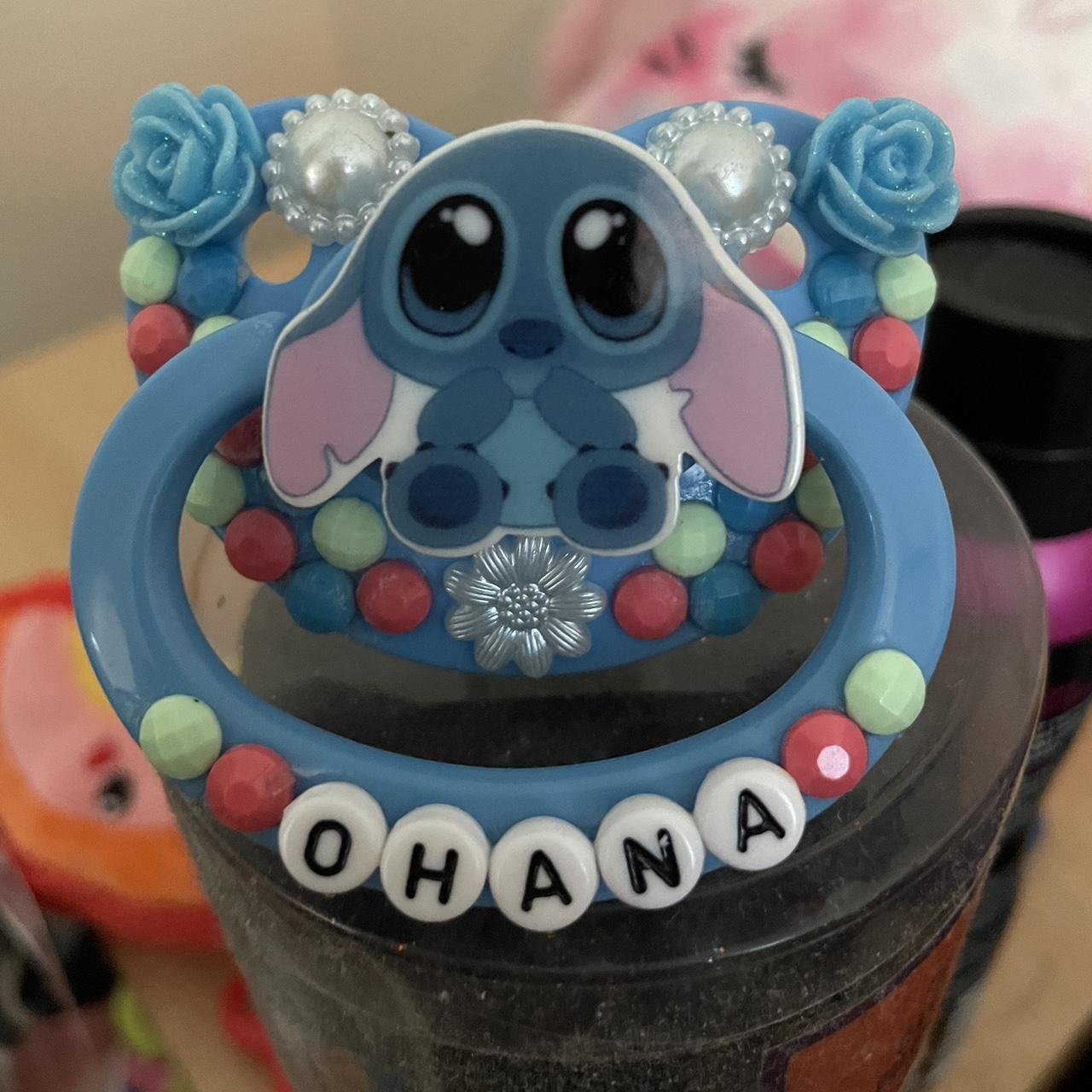 Custom made stitch pacifier brought it for someone... - Depop
