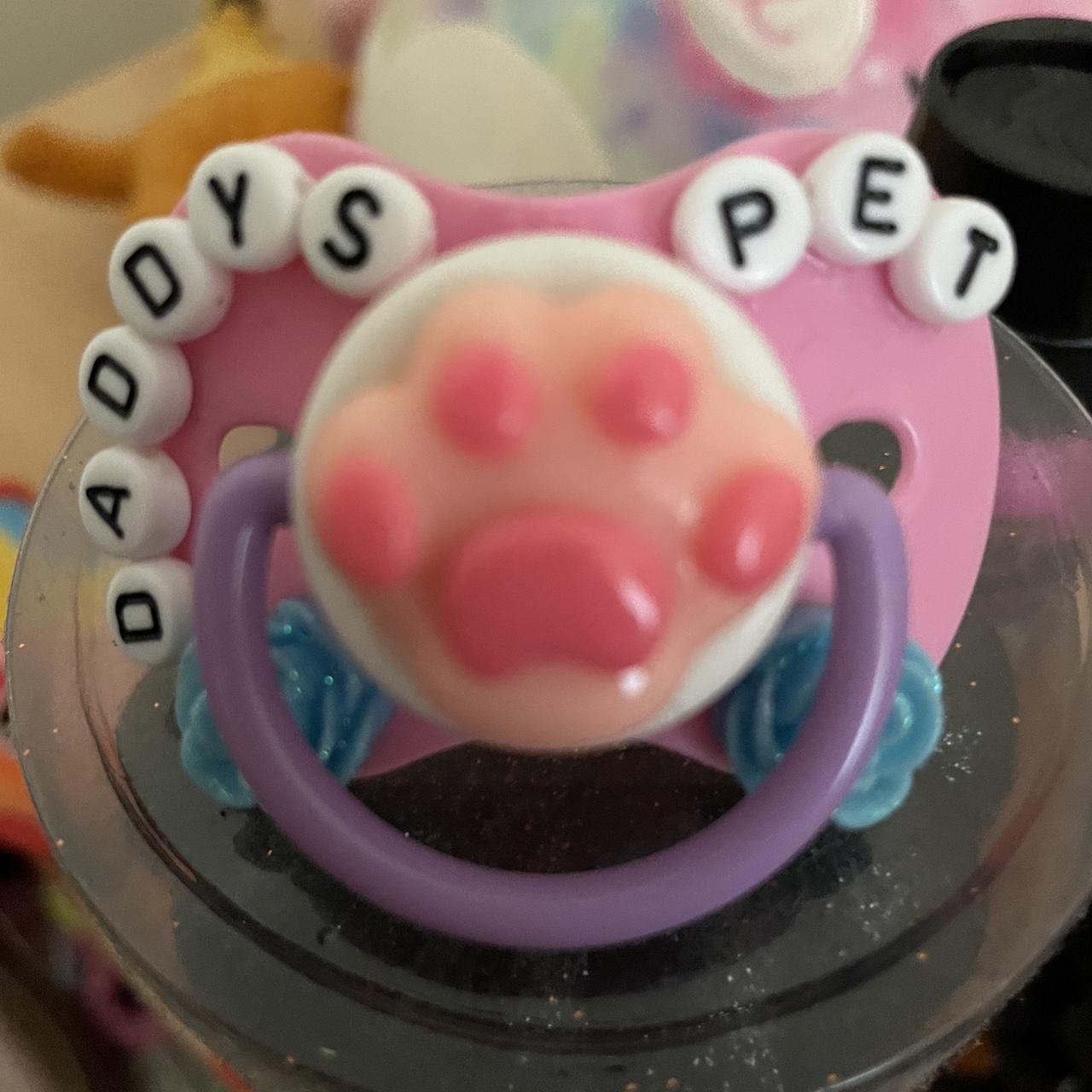 Custom Daddy’s pet pacifier used lightly for photos... - Depop