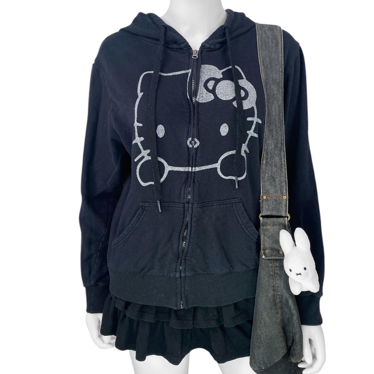 00s 2010s Emo Scene Hello Kitty Hoodie Sz M ♡ ♡... | Depop