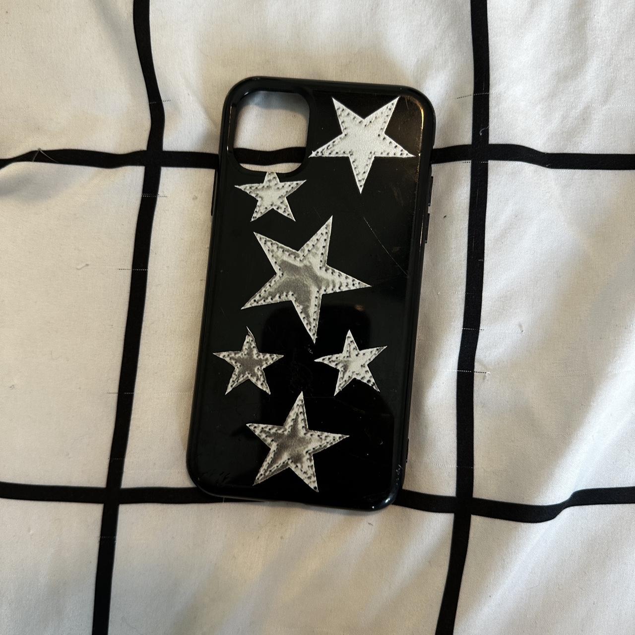 iPhone 11 case black with silver stars opened out of... - Depop