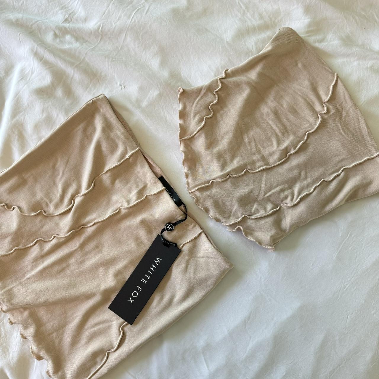 White fox set The skirt is a size L and the top is... | Depop