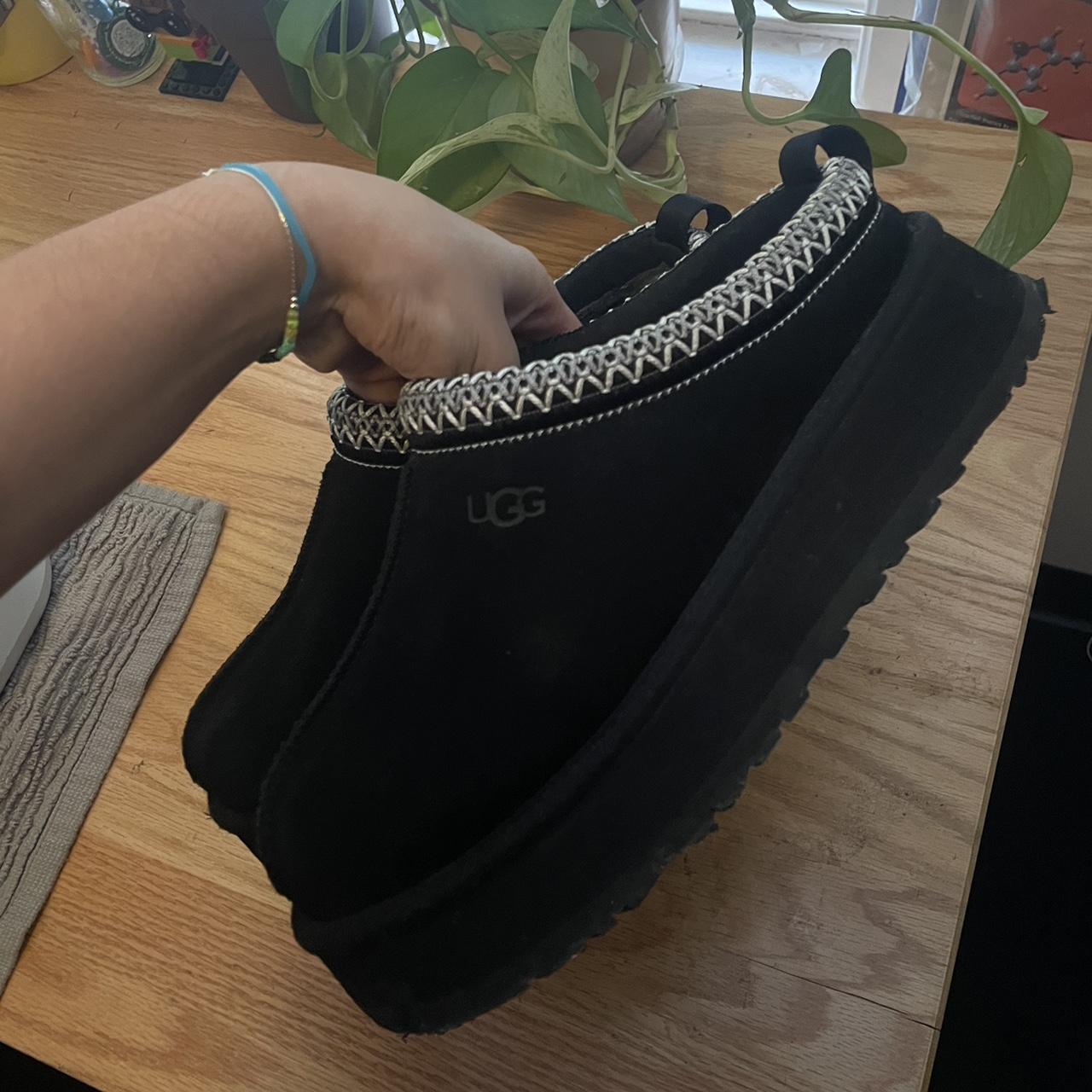 Black platform tasman uggs Hardly worn not sold... - Depop