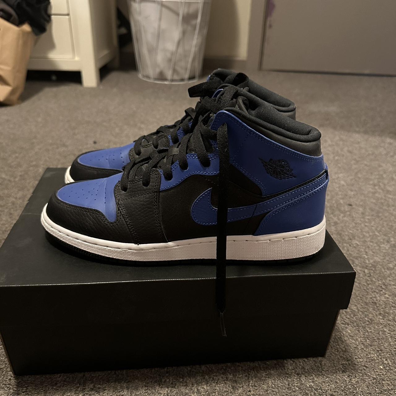 Jordan 1s Hyper Royal worn twice size 7Y / EUR 40... - Depop