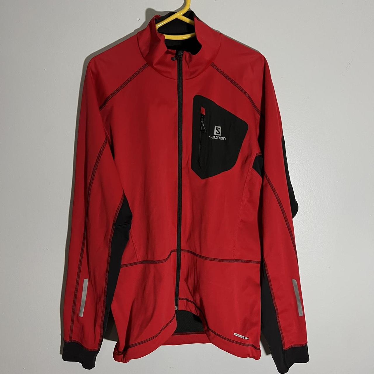 Salomon Zip Up Trail Running Shell Jacket Mens M... - Depop