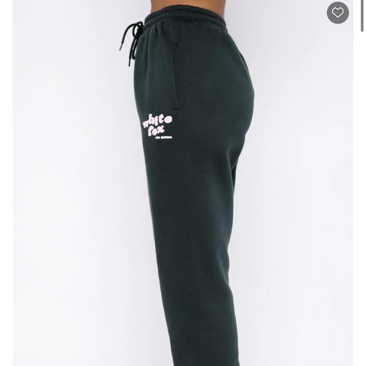 White Fox Boutique Clover Tracksuit Pants. Size Medium. - Depop