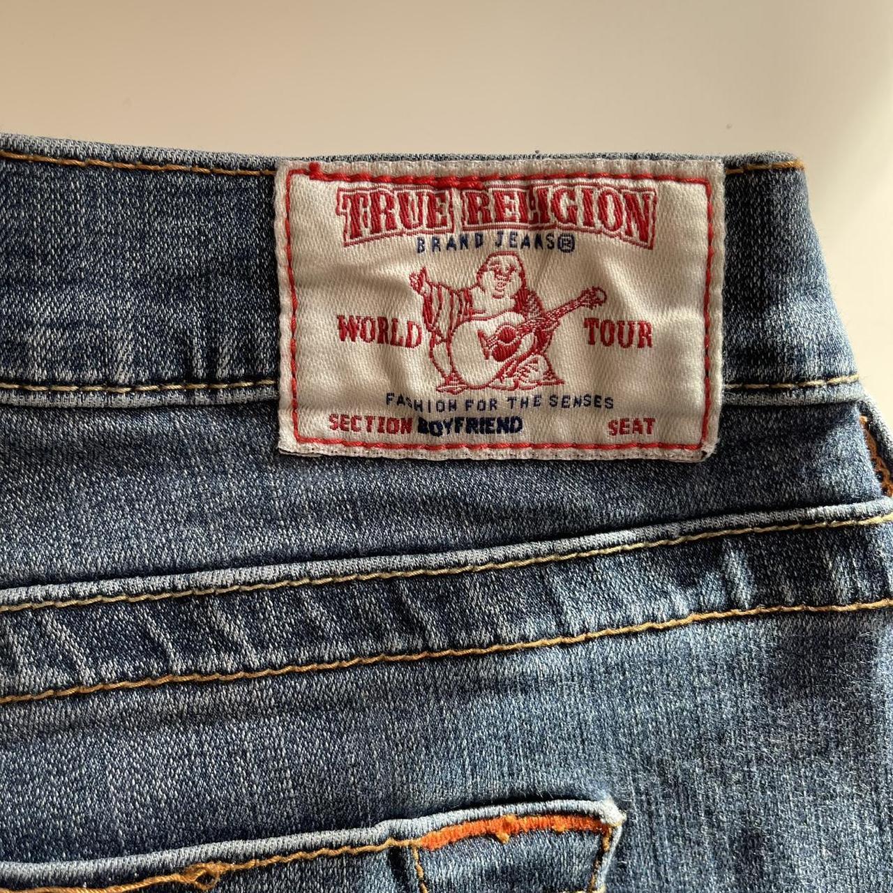True Religion navy blue straight leg jeans Vintage... | Depop