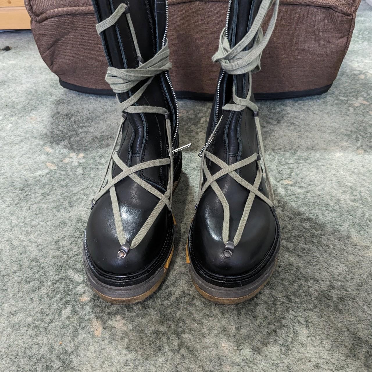 Rick Owens Pentagram Glitter Lego Boots Autumn... - Depop