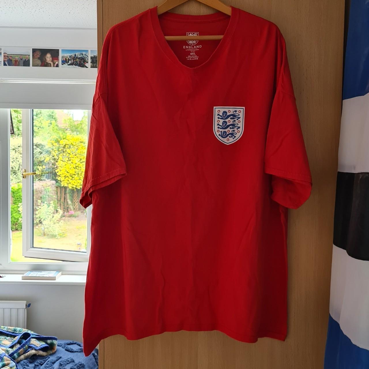 Official red 2016 England badge/logo t-shirt, from... - Depop