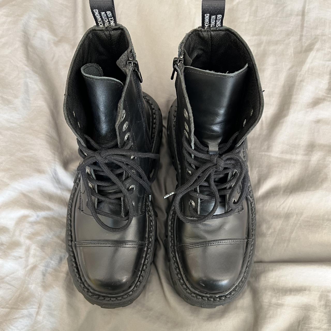 New Rock tank chunky platform boots Lace up real... - Depop