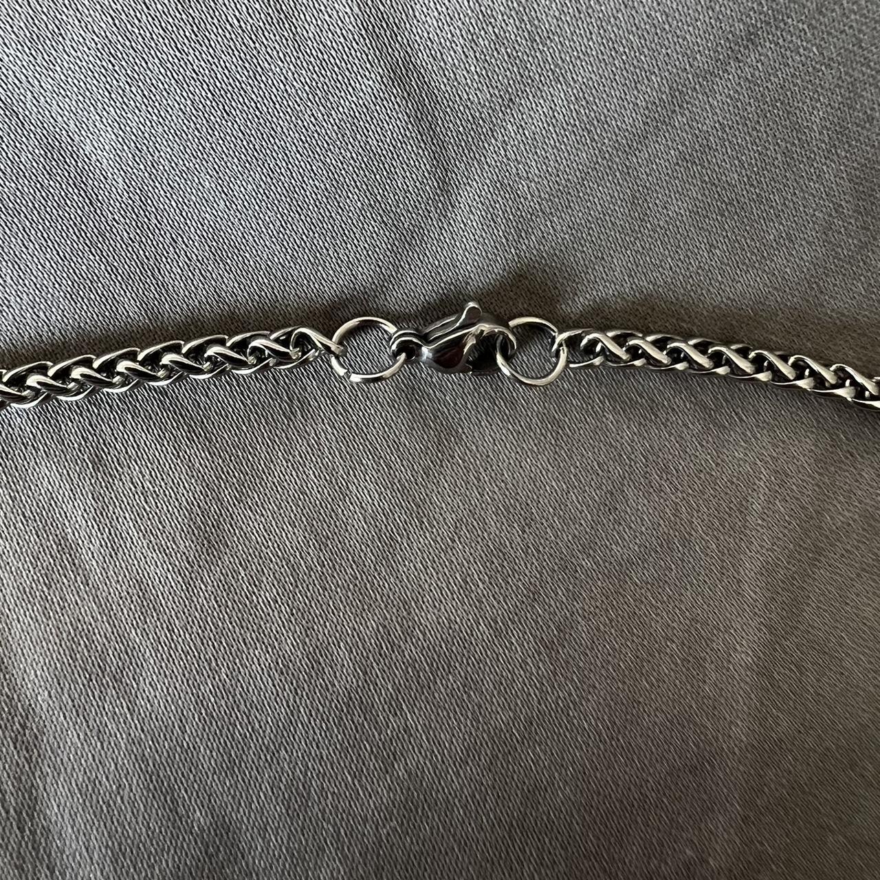 Rope chain necklace Box rope chain in silver toned... - Depop