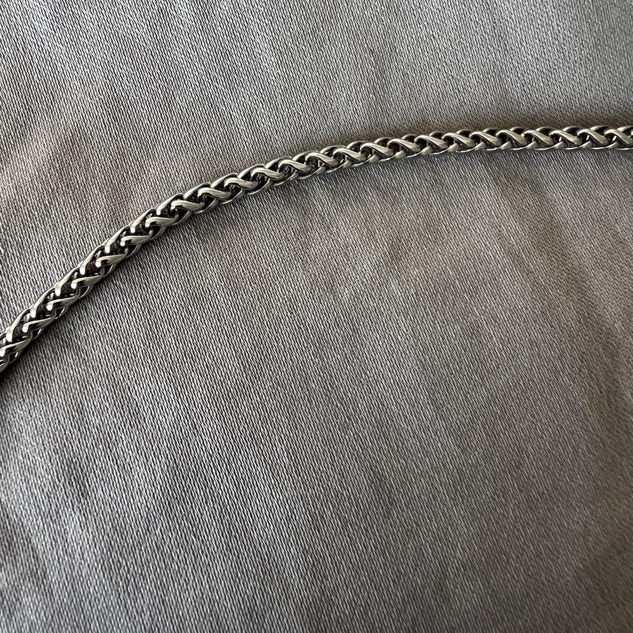 Rope chain necklace Box rope chain in silver toned... - Depop