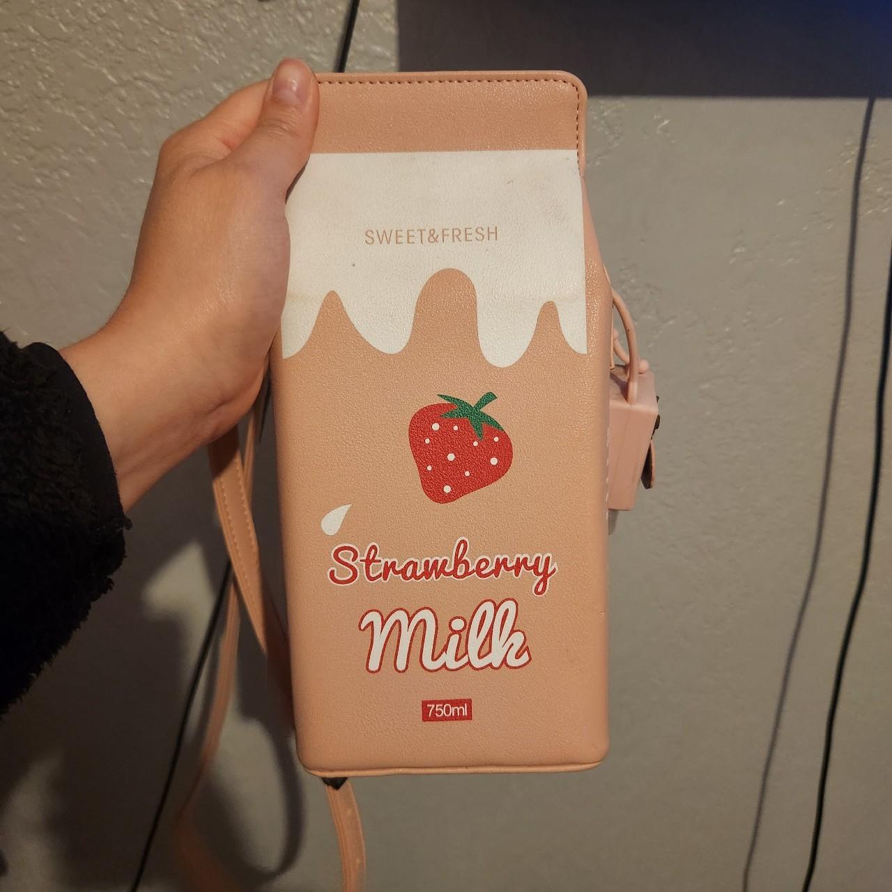 Strawberry Milk Purse Good condition- some marks,... - Depop