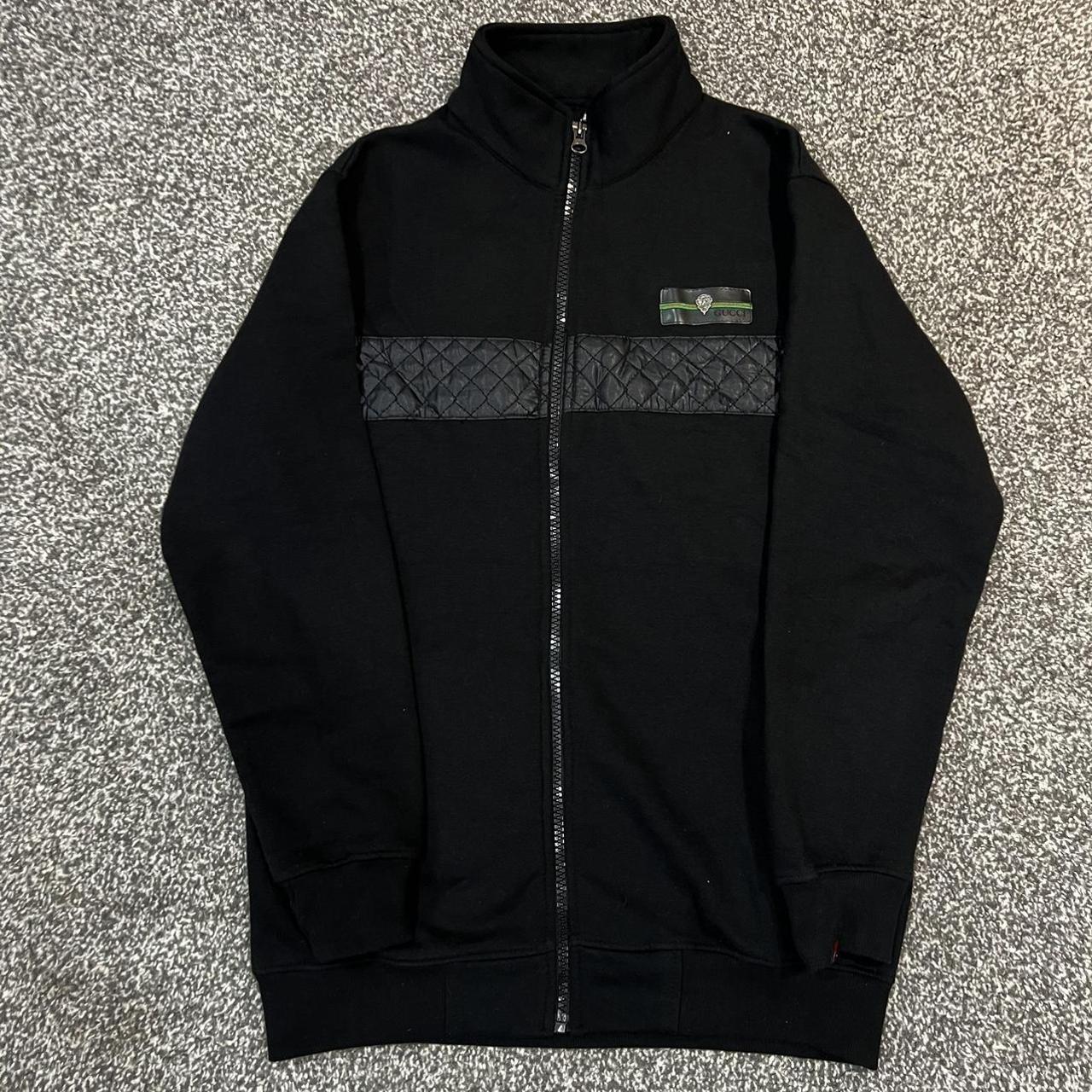 GUCCI FLEECE Black Gucci zip up fleece / cardigan... - Depop