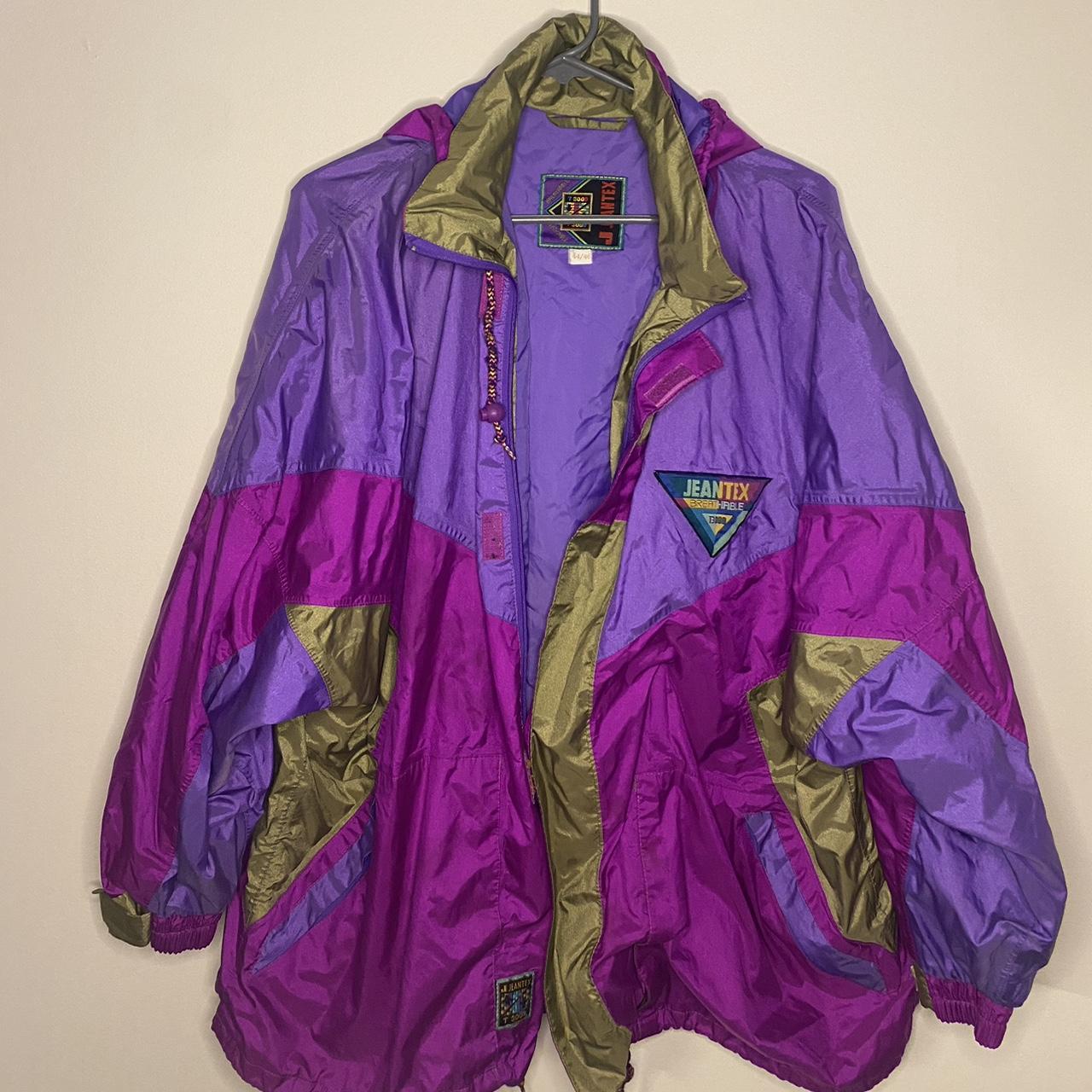 vintage retro 80s colorblock style waterproof ski /... - Depop