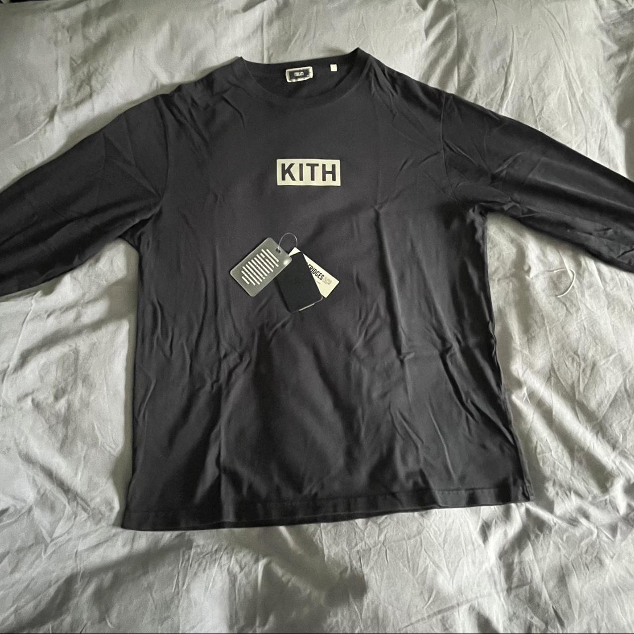 Kith 3M (reflective) Box logo Long sleeve Tee... - Depop