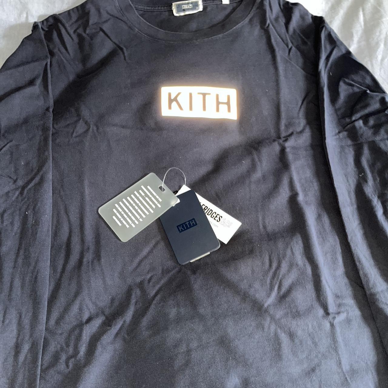 Kith 3M (reflective) Box logo Long sleeve Tee... - Depop