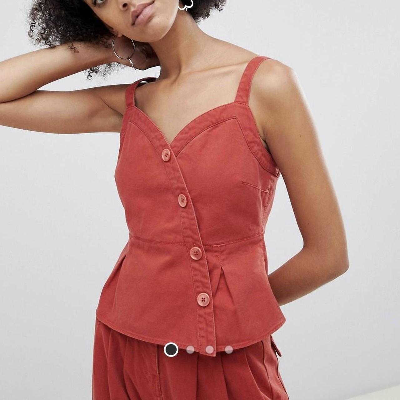 ASOS co-ord. Button up top and wide leg trousers.... - Depop