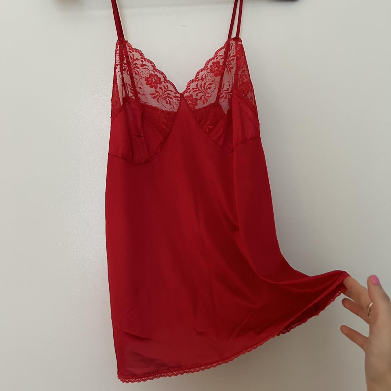 Precious silky red tank ️ ️ - Depop