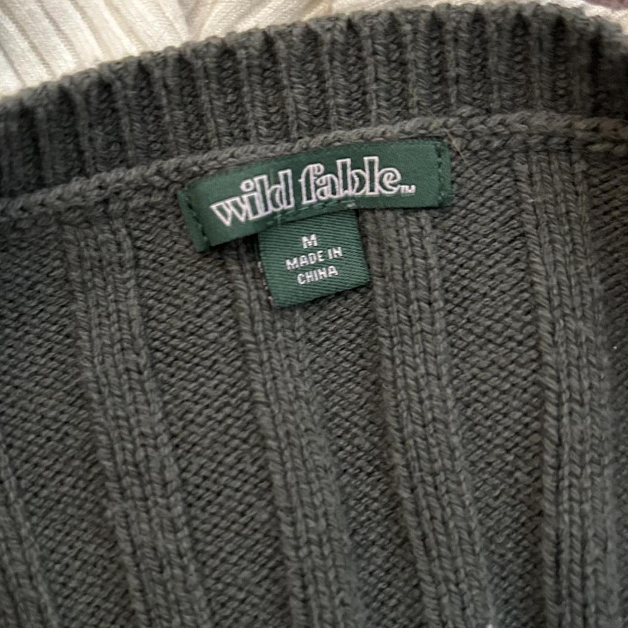 Dark green cropped cardigan... - Depop