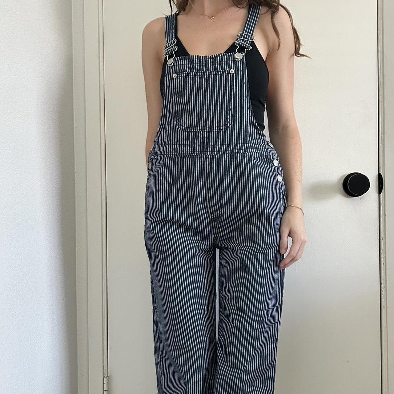 Blue & white 00s pinstripe overalls Brand: scout... | Depop