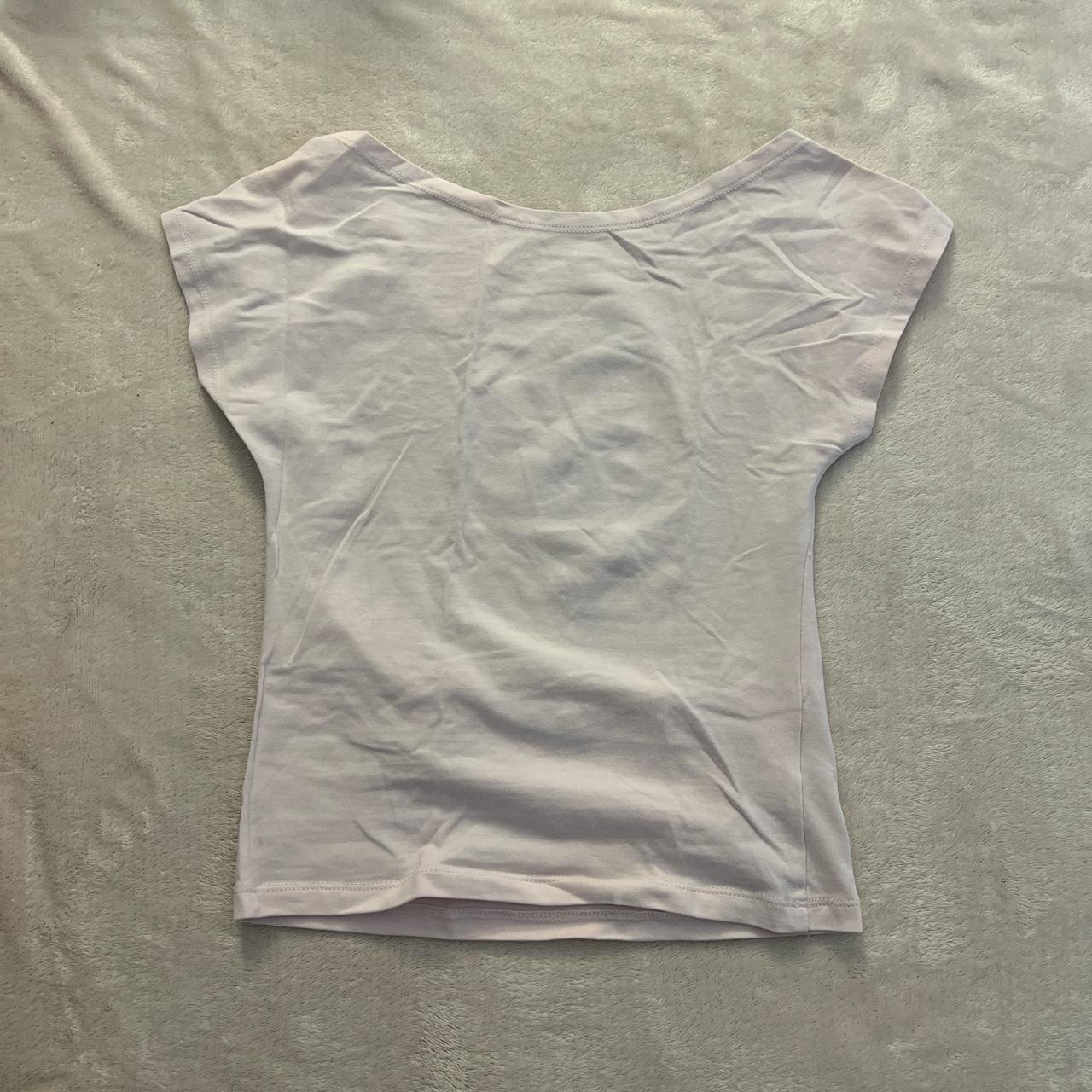 pink subdued backless top 🌸 super cute tee!... - Depop