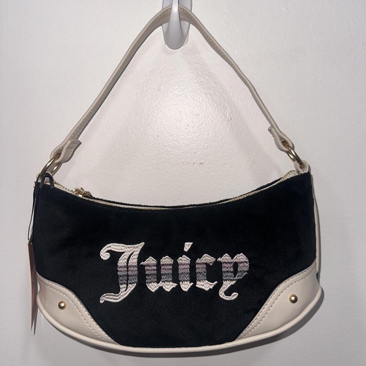 Juicy Couture Liquorice/ Angel Retro Vibe Shoulder... - Depop