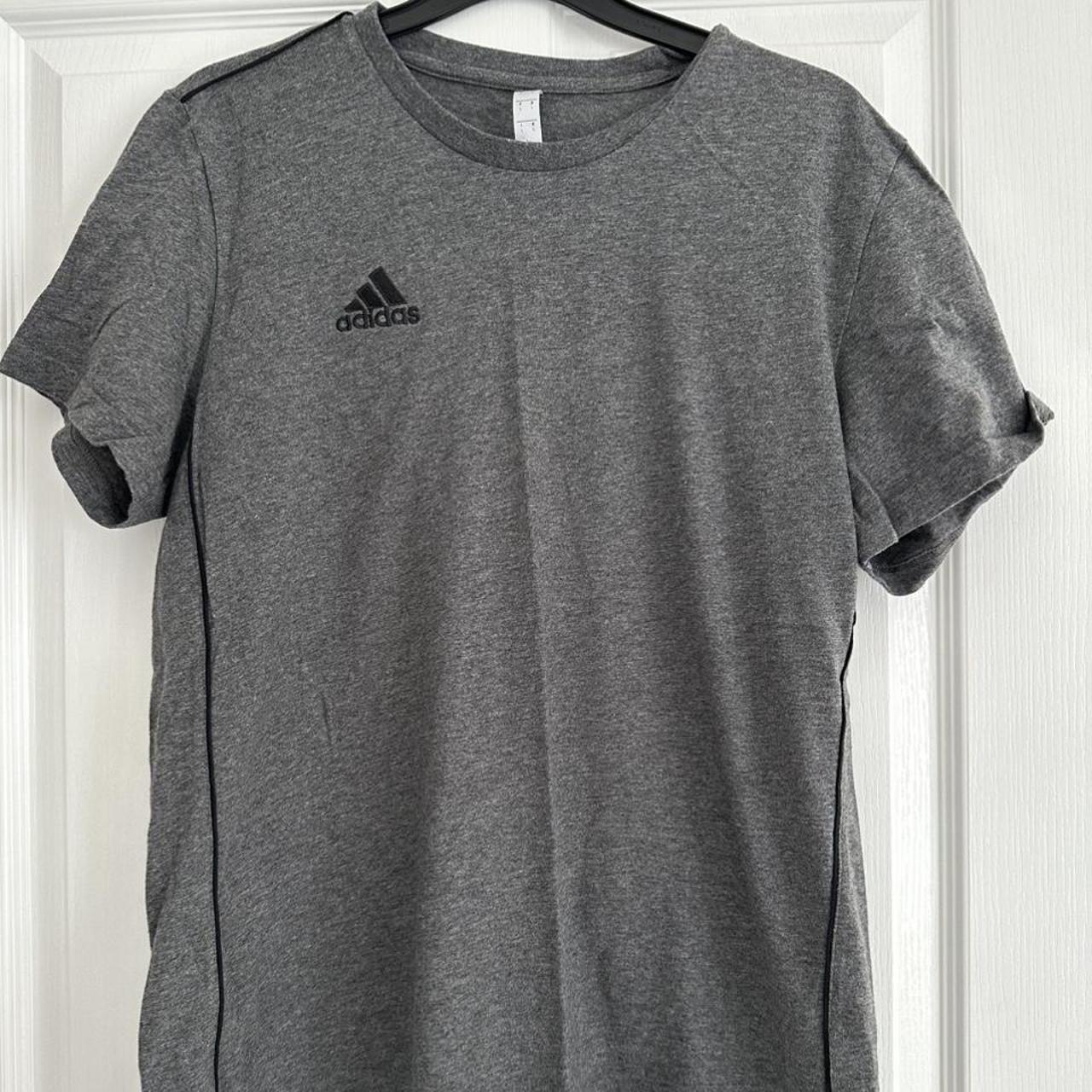 Grey adidas tshirt Worn once Size L - Depop