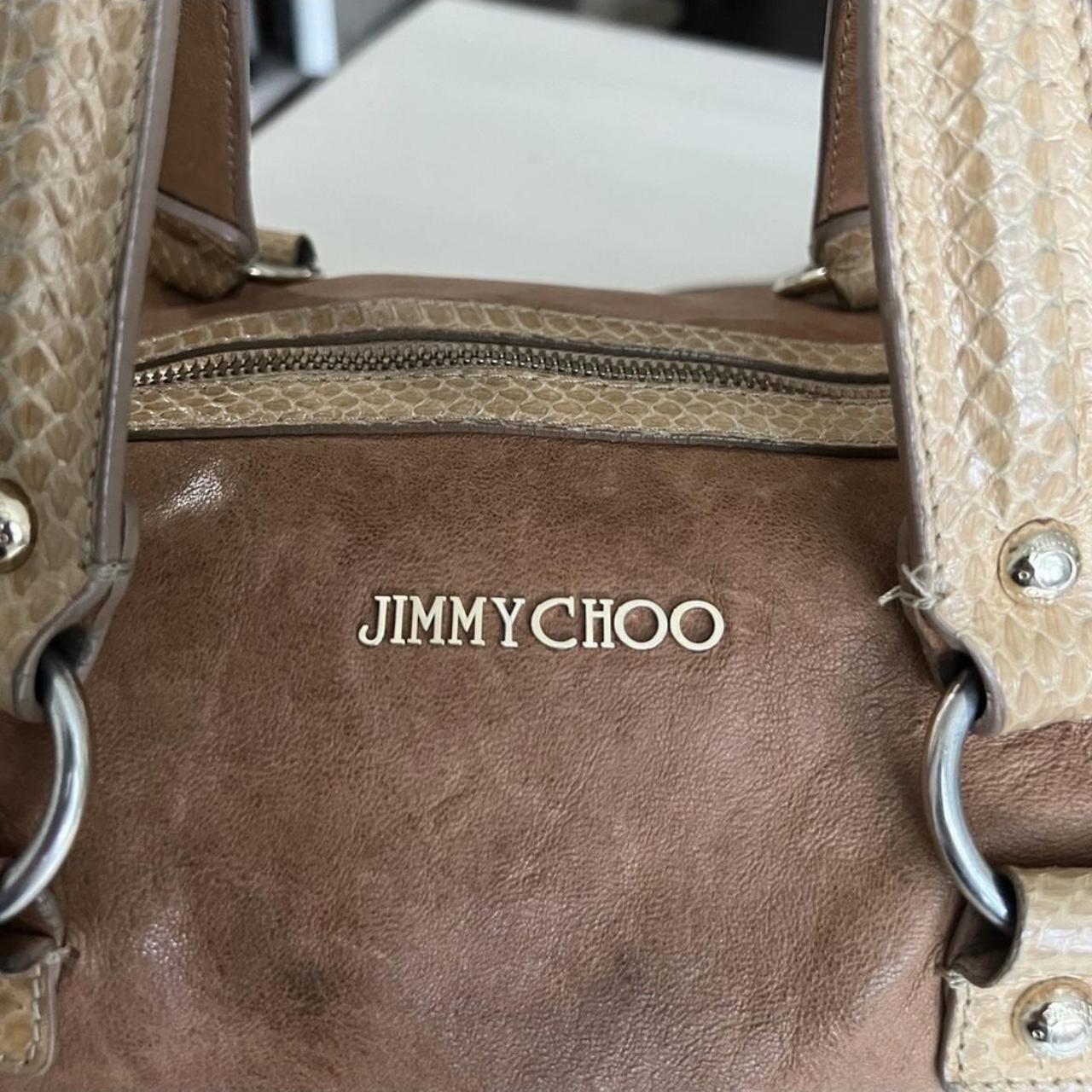 Jimmy Choo Brown Leather Crossbody Bag Used/Vintage - Depop