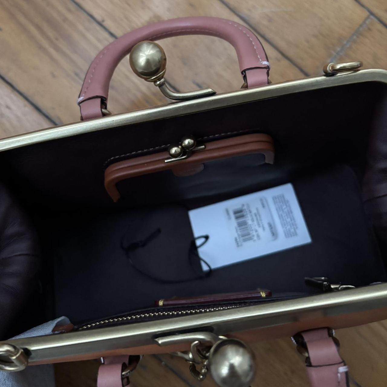 COACH Two-Tone, Camel and Pink Handbag Genuine... | Depop