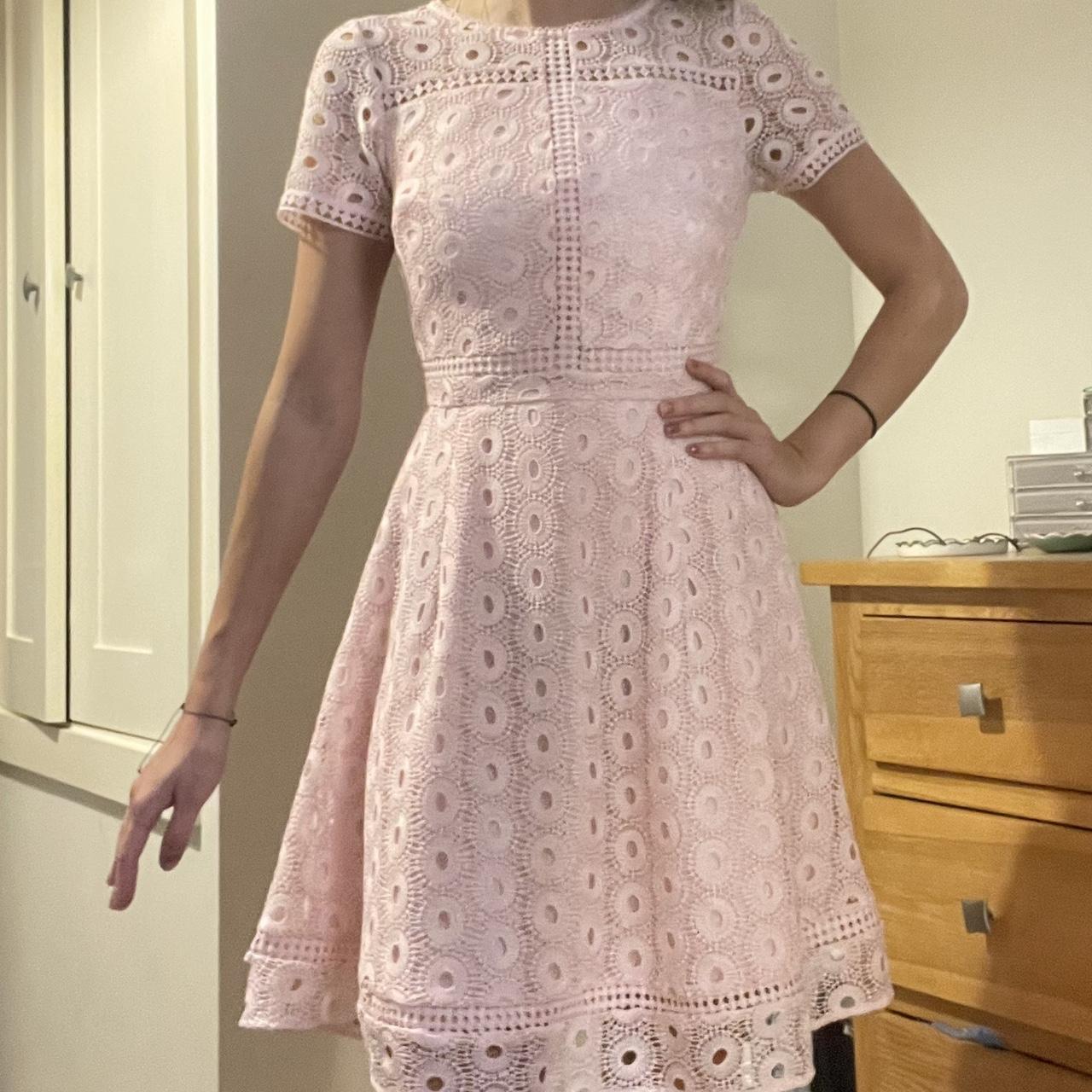 Pink Lace Warehouse Dress Perfect for summer... - Depop