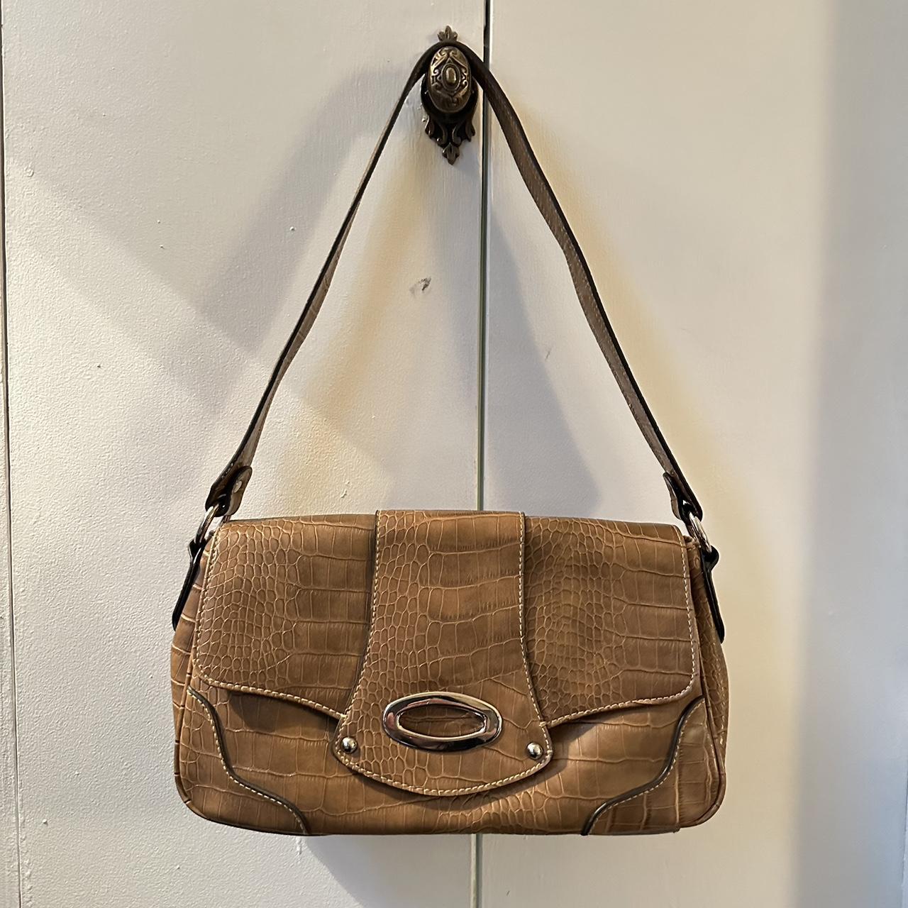 Brown yk2 purse With silver metal Medium size... - Depop