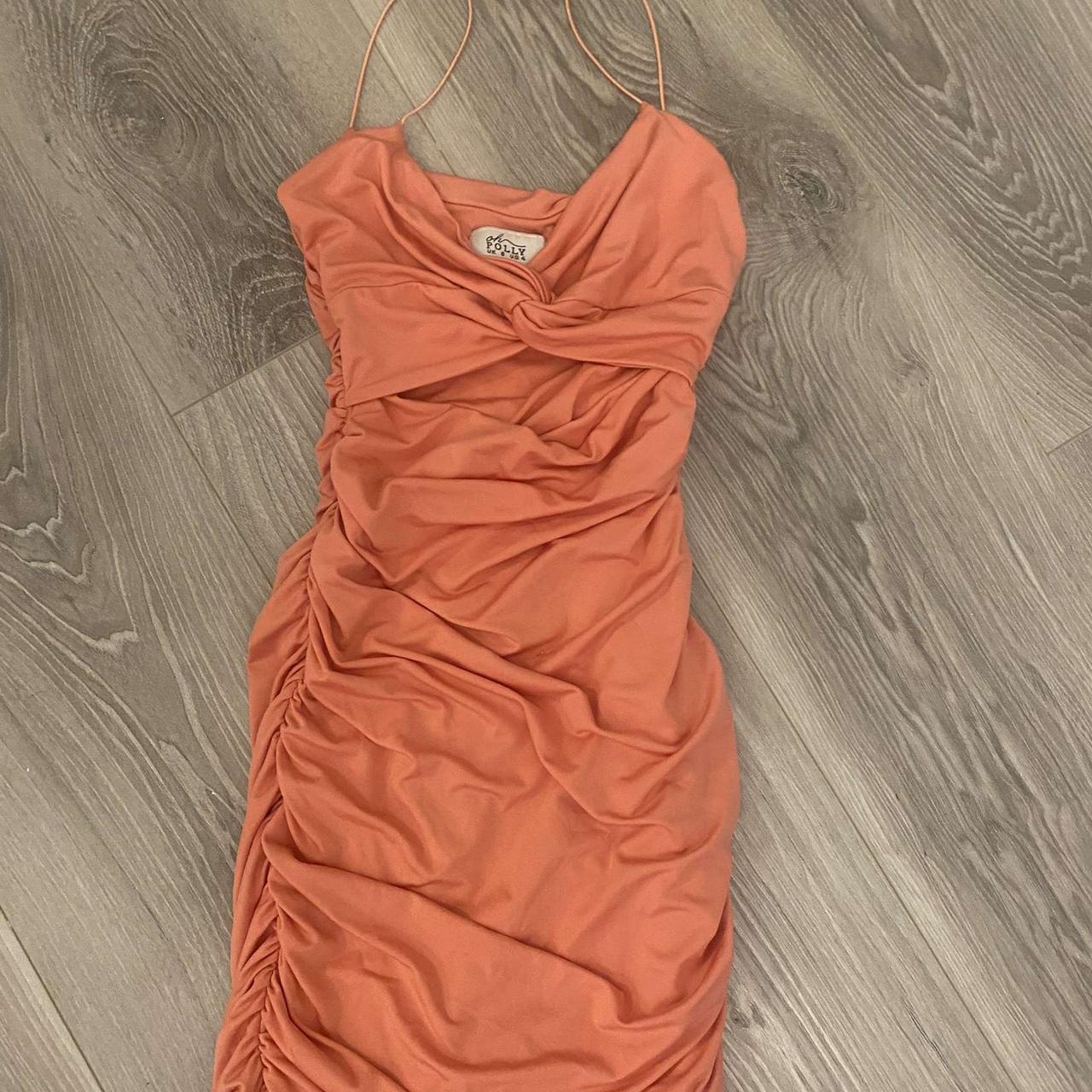 oh polly pink focus on me cut out mini dress worn... - Depop