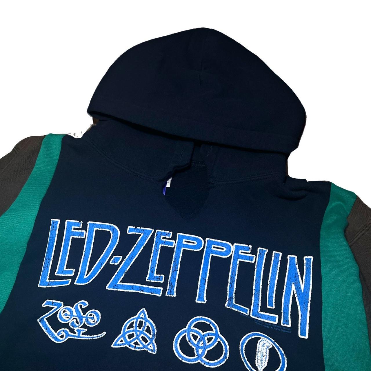Patchwork Led Zeppelin Hoodie Size M - Depop