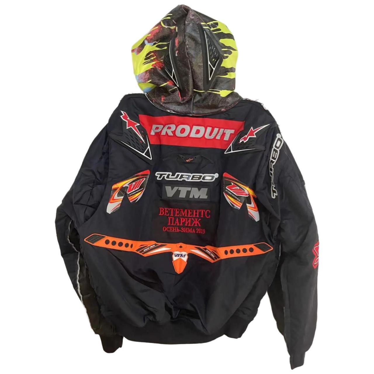 VETEMENTS SPLIT RACING BOMBER JACKET - Depop