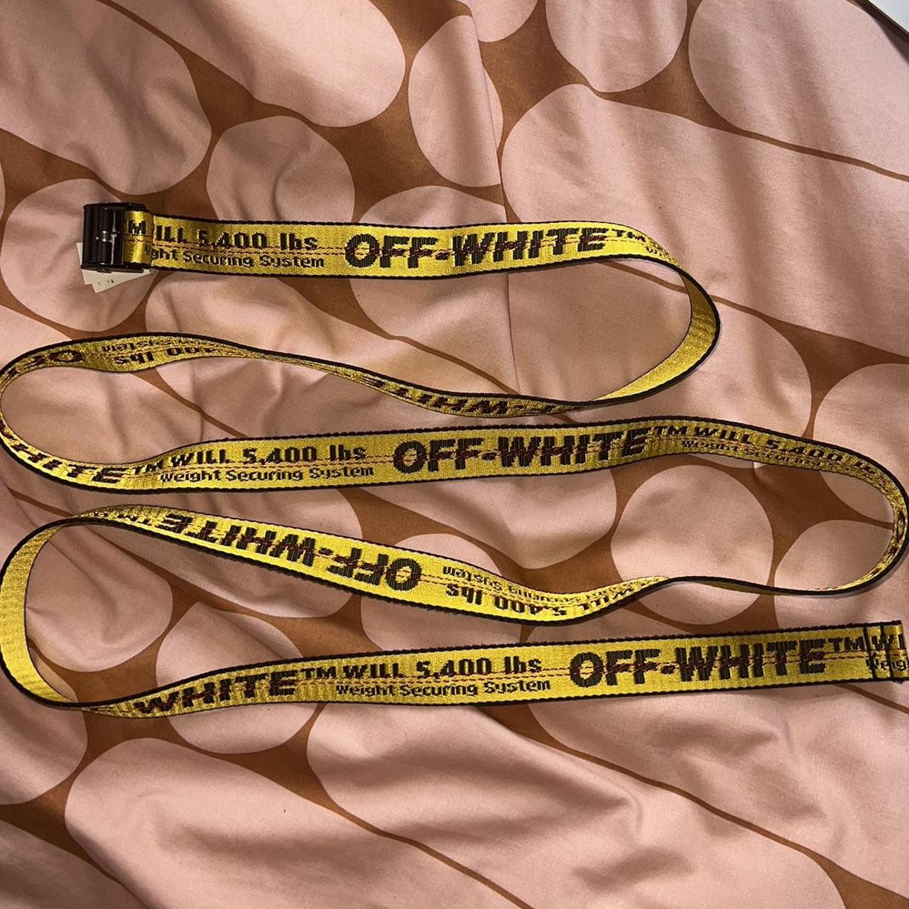 AUTHENTIC OFF-WHITE YELLOW BELT Selling because I... - Depop