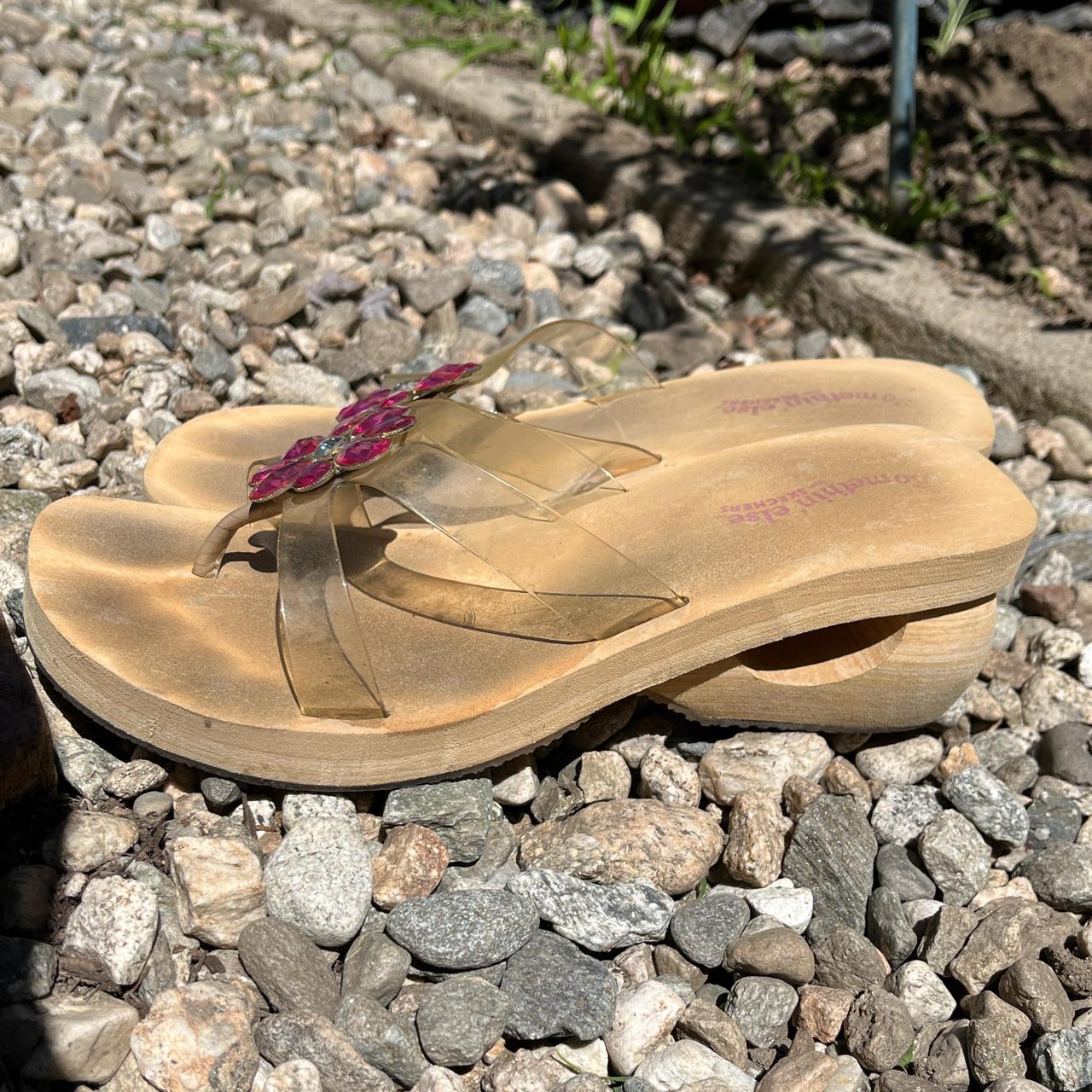 Somethin’ Else Sketchers Y2K Vintage Sandals with... | Depop