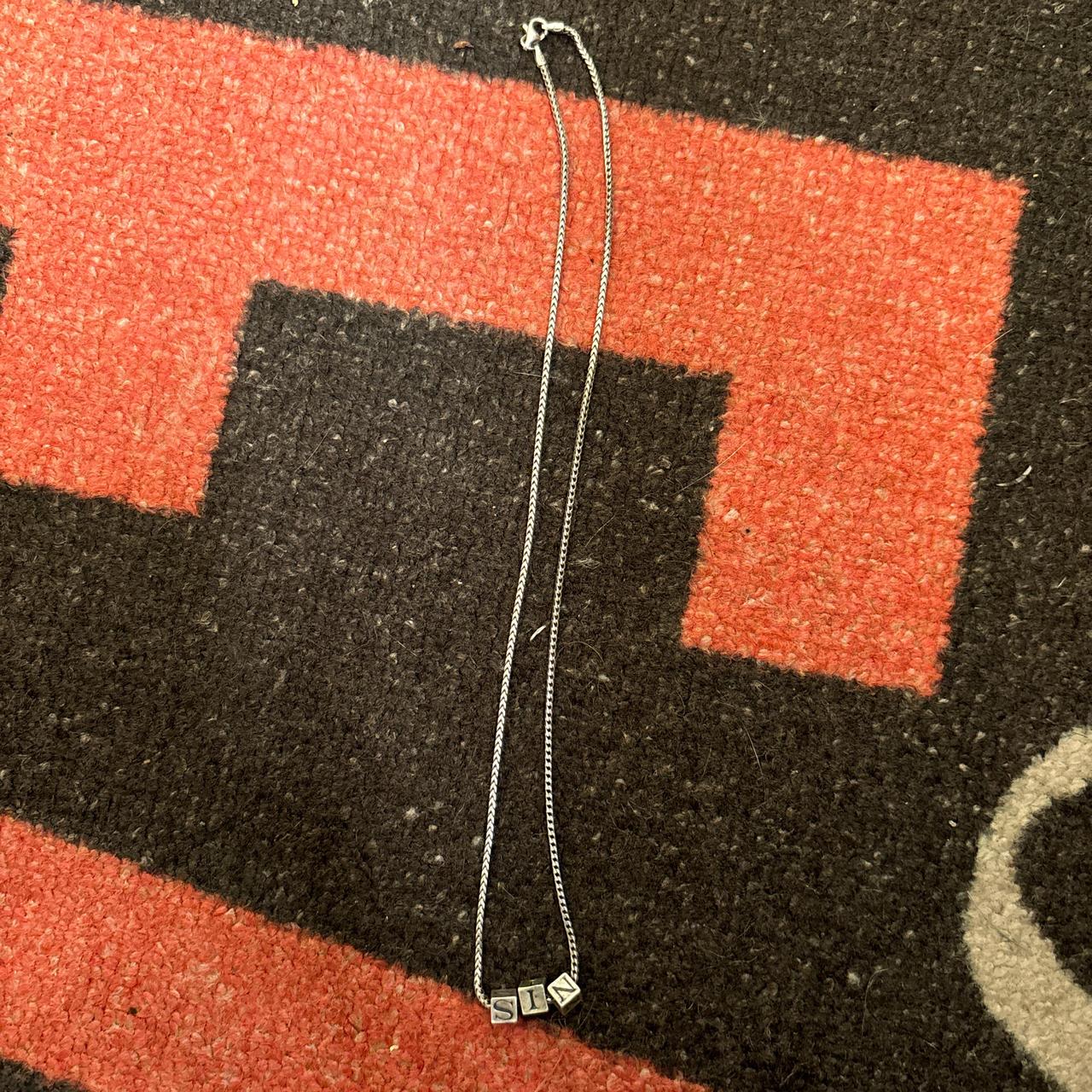 For those who sin Block sin necklace First version... - Depop