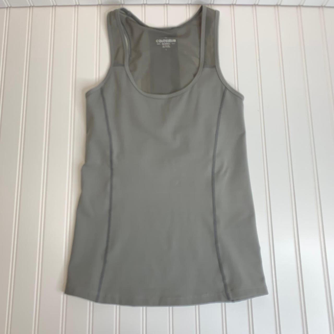 Colloseum Light Gray Workout Tank Top Sz... - Depop
