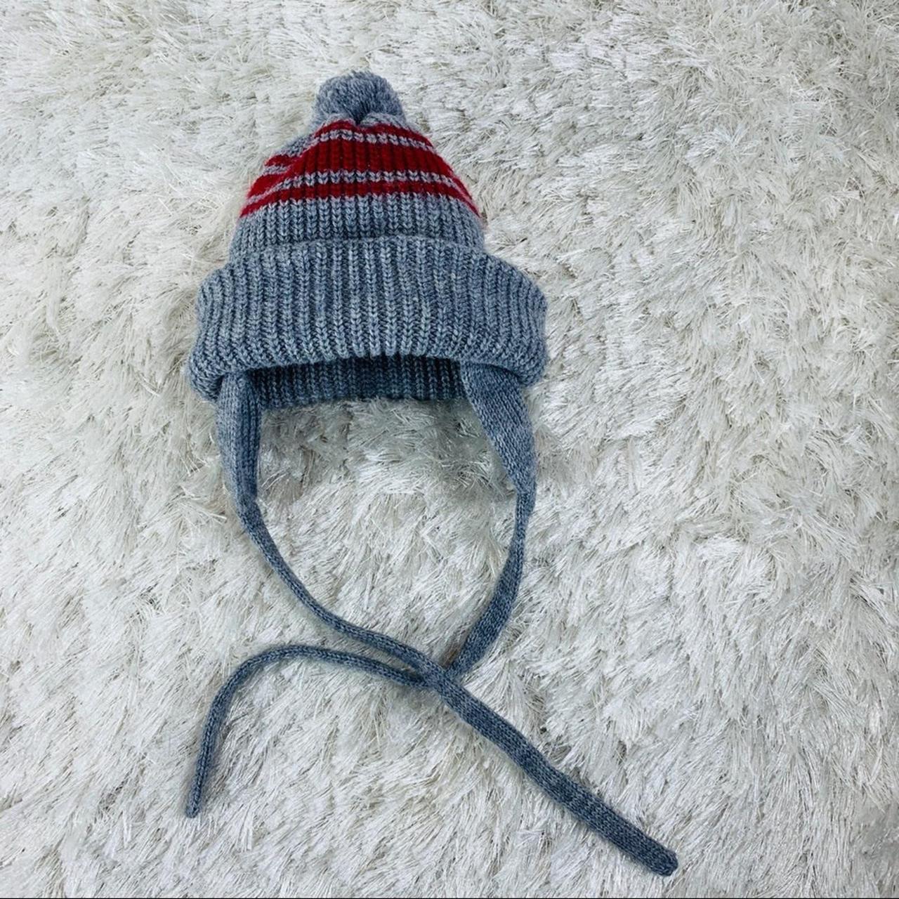 Vintage Kids Stocking Cap Ear Flaps & Tie One size... - Depop